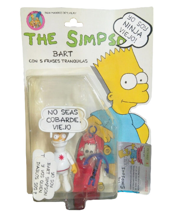 Muñeco de Bart Ninja Blanco - Los Simpson Mattel 1990 | Juguetes de ...